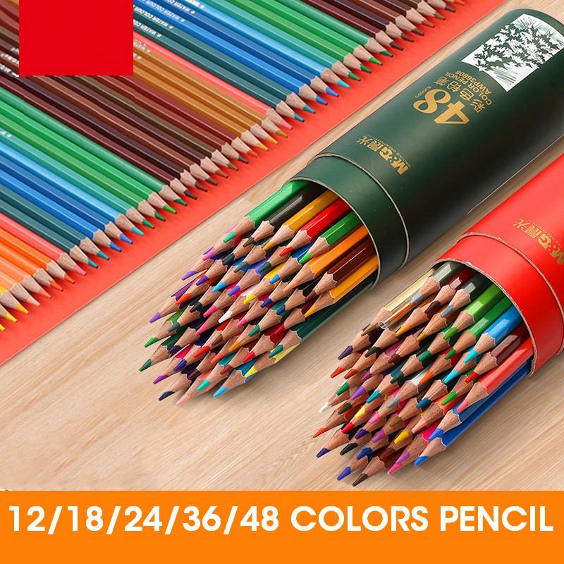 12/18/24/36/48 Colors Oil Color Pencil Set for drawing coloring colores ...