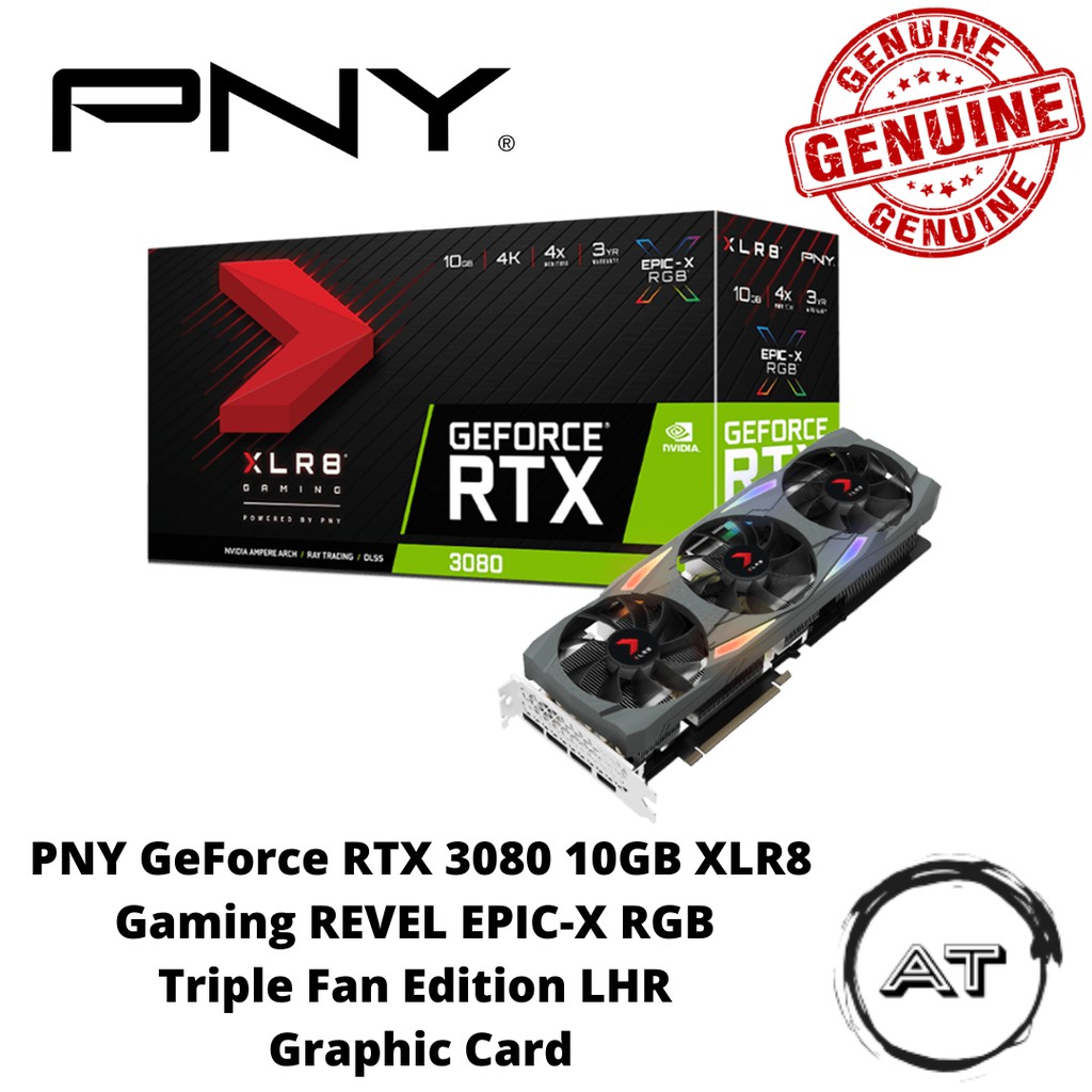 PNY GeForce RTX 3080 10GB XLR8 Gaming REVEL EPIC-X RGB Triple Fan ...