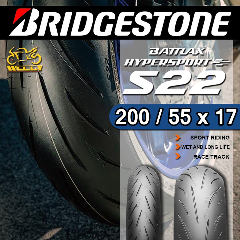 Tayar Tyre Bridgestone Battlax Hypersport S22 200/55x17 | Shopee Malaysia