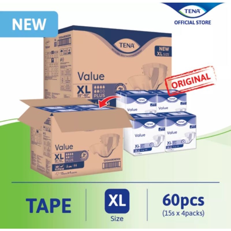 TENA VALUE BOX XL (4*15s) | Shopee Malaysia