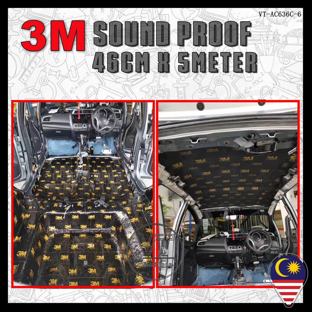 Car Sound Proof (46cm x 5 Meter) Sound Proofing Insulation Heat Mat ...