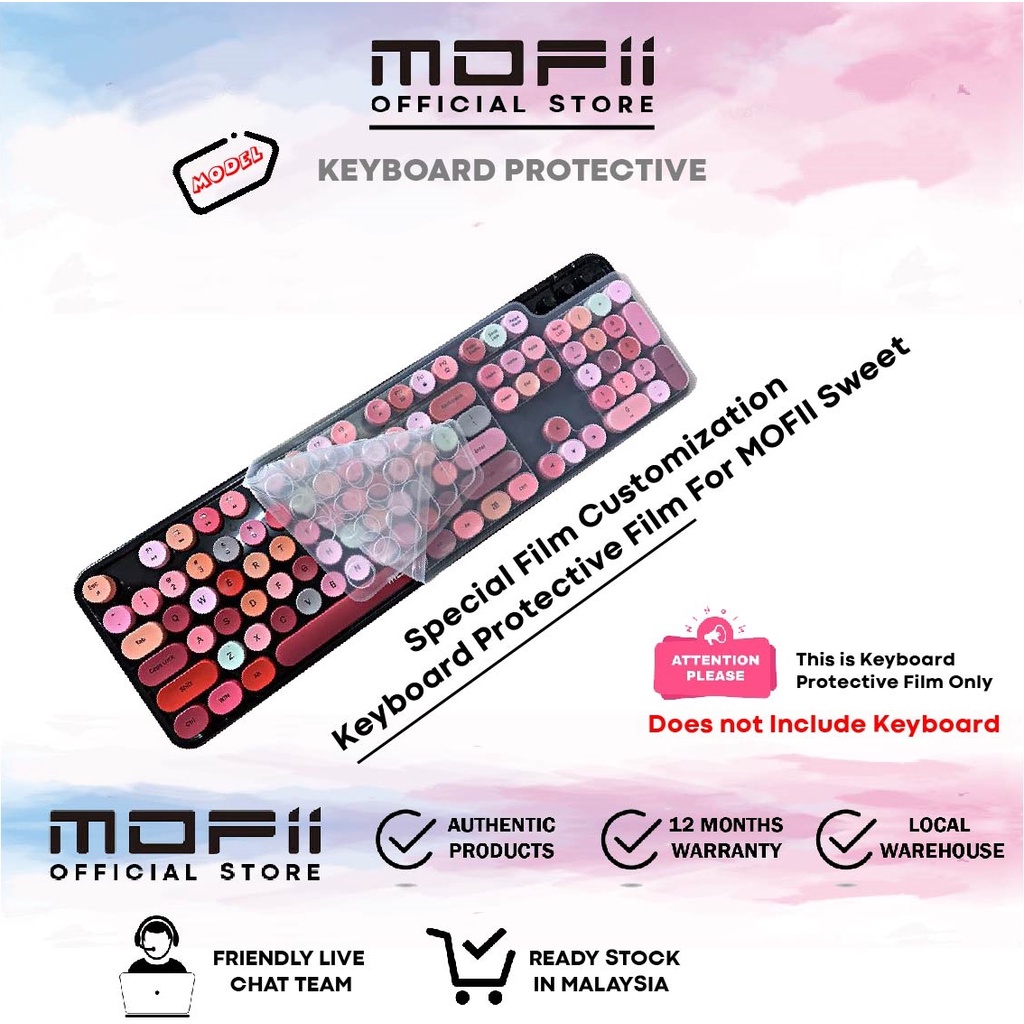 Silicon Keyboard Protective Film Waterproof Dustproof Washable MOFII Sweet Candy M Candy XR 666 ...