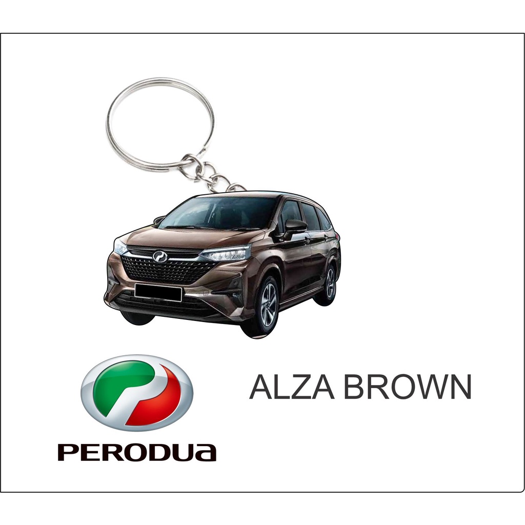 perodua alza 2022 brown keychain 2d | Shopee Malaysia