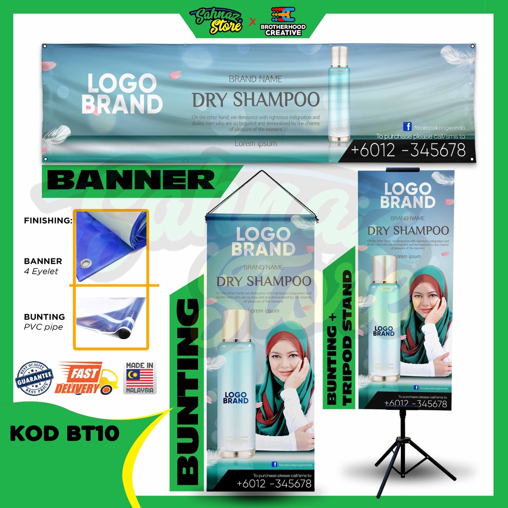 Bunting Banner produk / perkhidmatan anda High quality printing - BT 10 ...