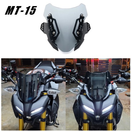 Motorcycle Sports Windshield WindScreen Visor Viser Fits For MT15 MT-15 ...