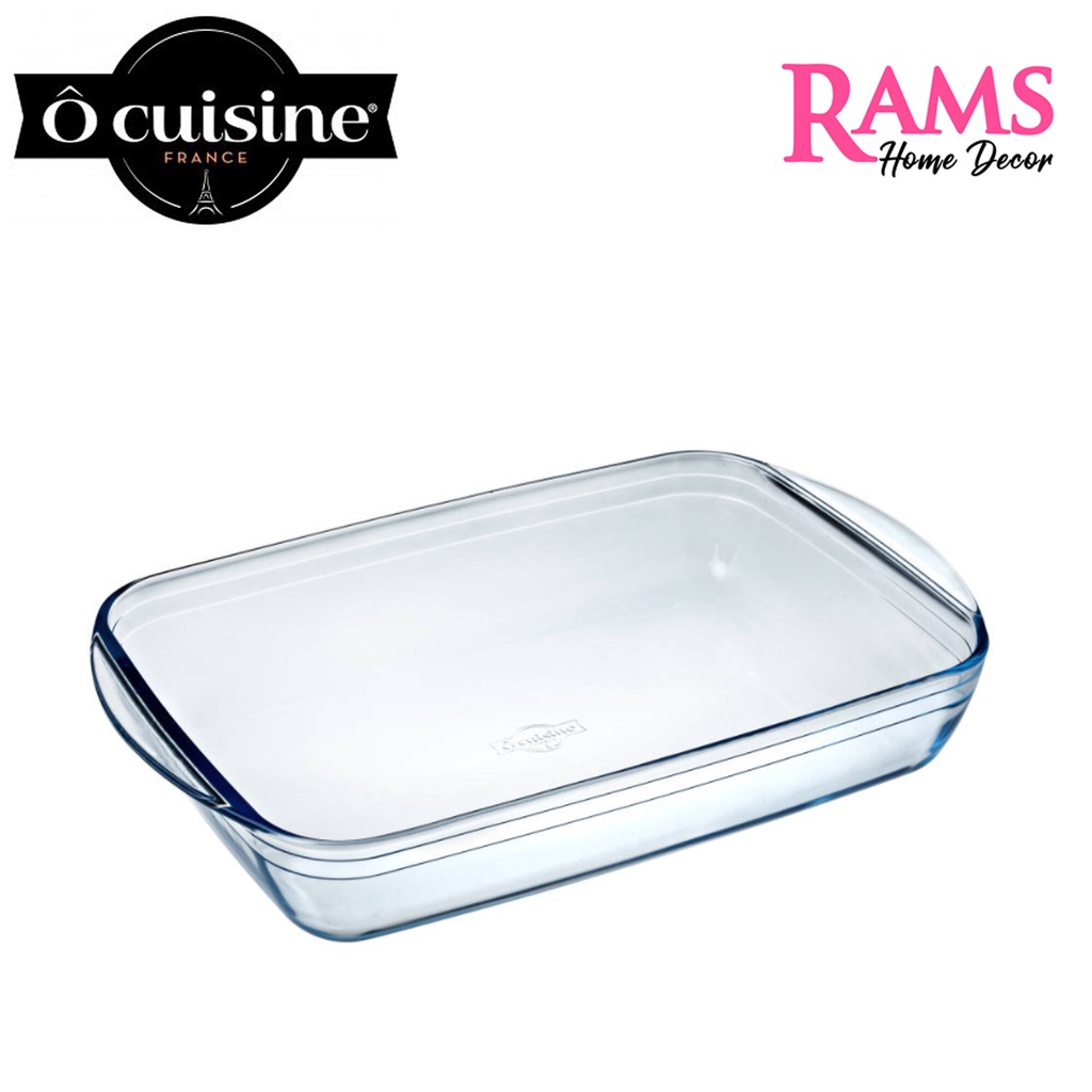 O'Cuisine 2600ML Rectangular Roaster Borosilicate Glass Casserole ...