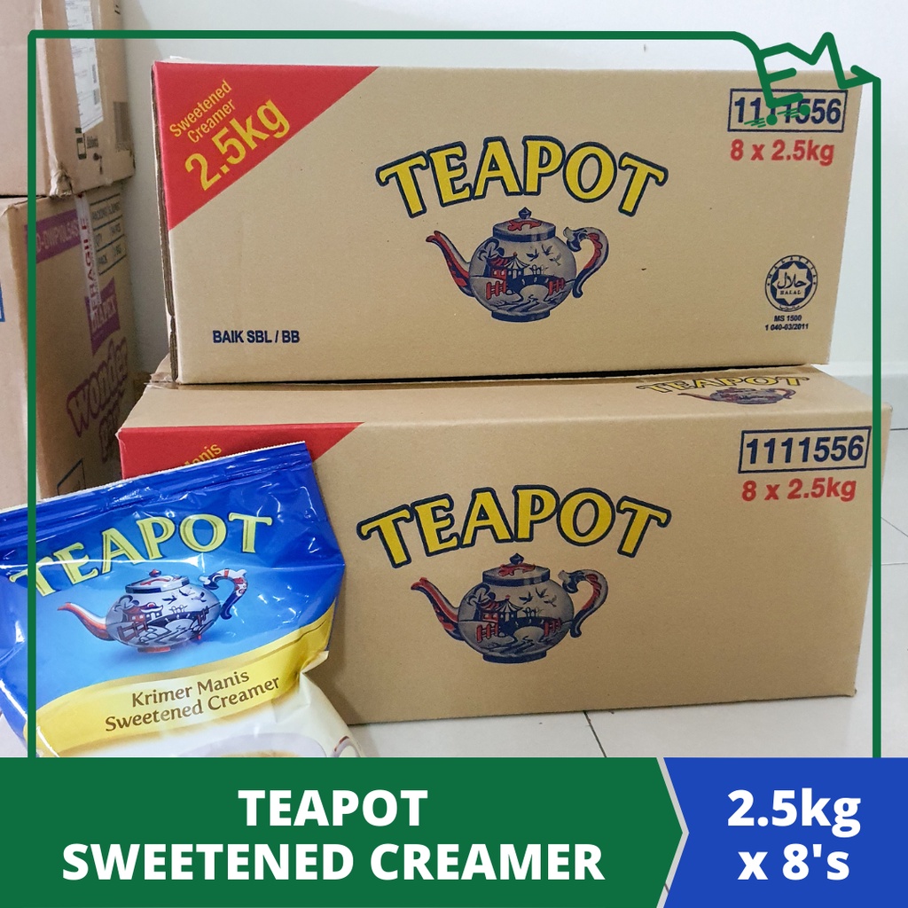 [1 carton] TEAPOT Sweetened Creamer 2.5kg x 8 packs | Shopee Malaysia
