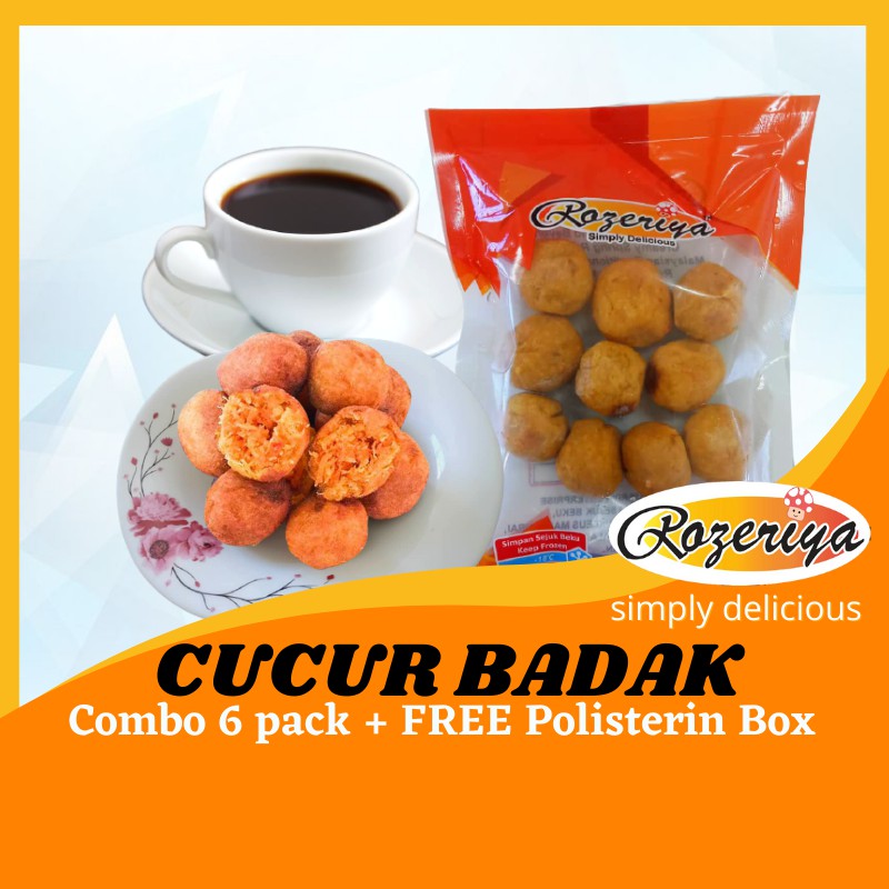 Rozeriya Kuih Cucur Badak | 10 pcs | 6 PACK CAN MIX + FREE Polisterin ...