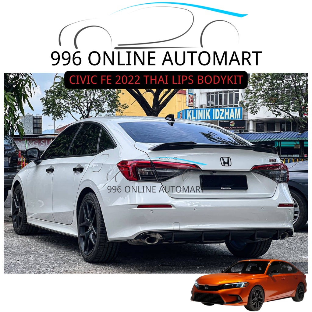 CIVIC FE 2022 THAI LIPS BODYKIT GLOSSY BLACK & CARBON FIBER & BODYKIT ...