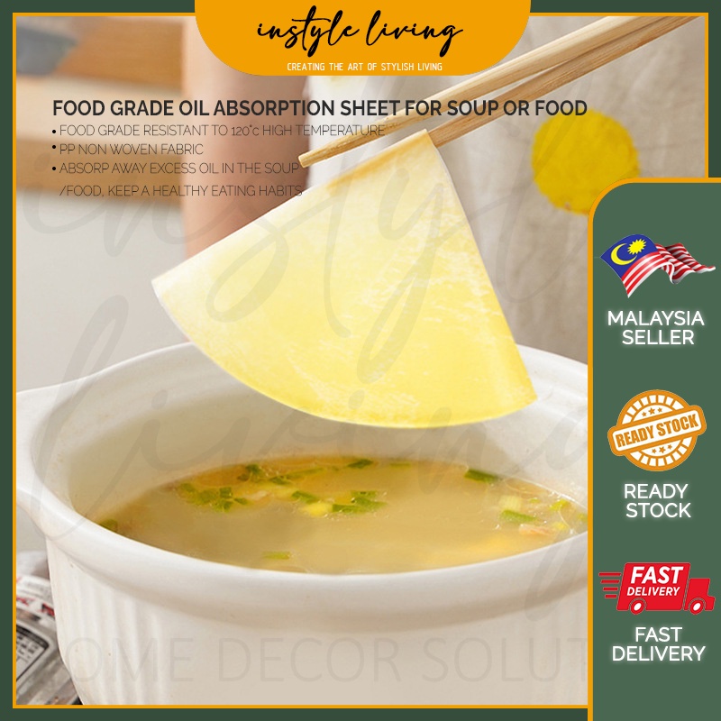 🌸[READY STOCK]🌸30pcs/50pcs Oil absorption sheet Oil filter sheet Reduce ...