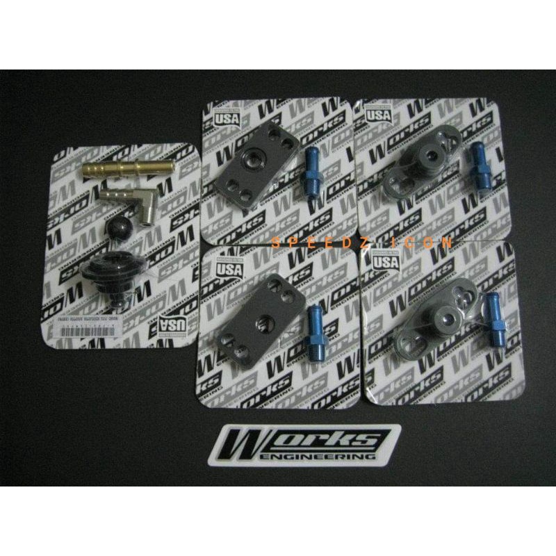 WORKS Engineering Fuel Pressure Regulator Adapter Mitsubishi / Honda ...