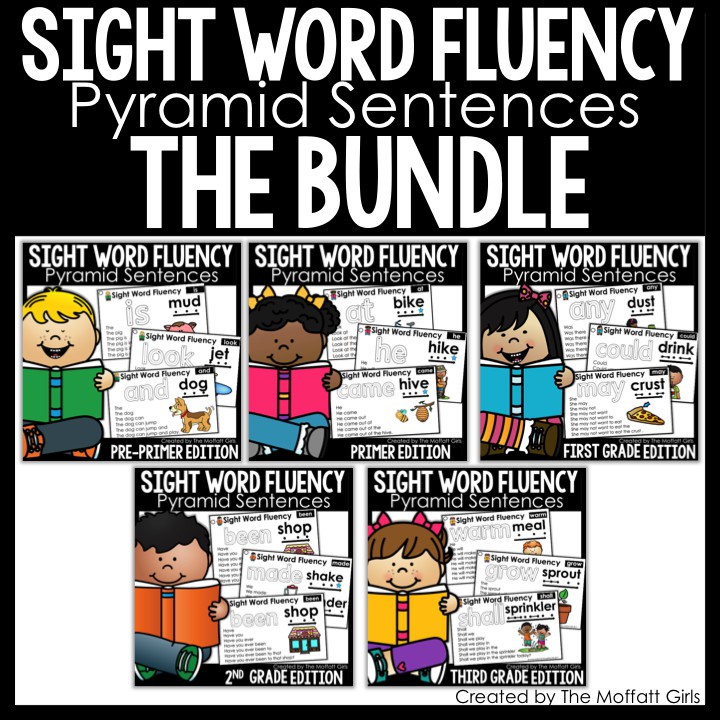 FLUENCY PYRAMID SENTENCES Sight Word FLASH CARD | Shopee Malaysia