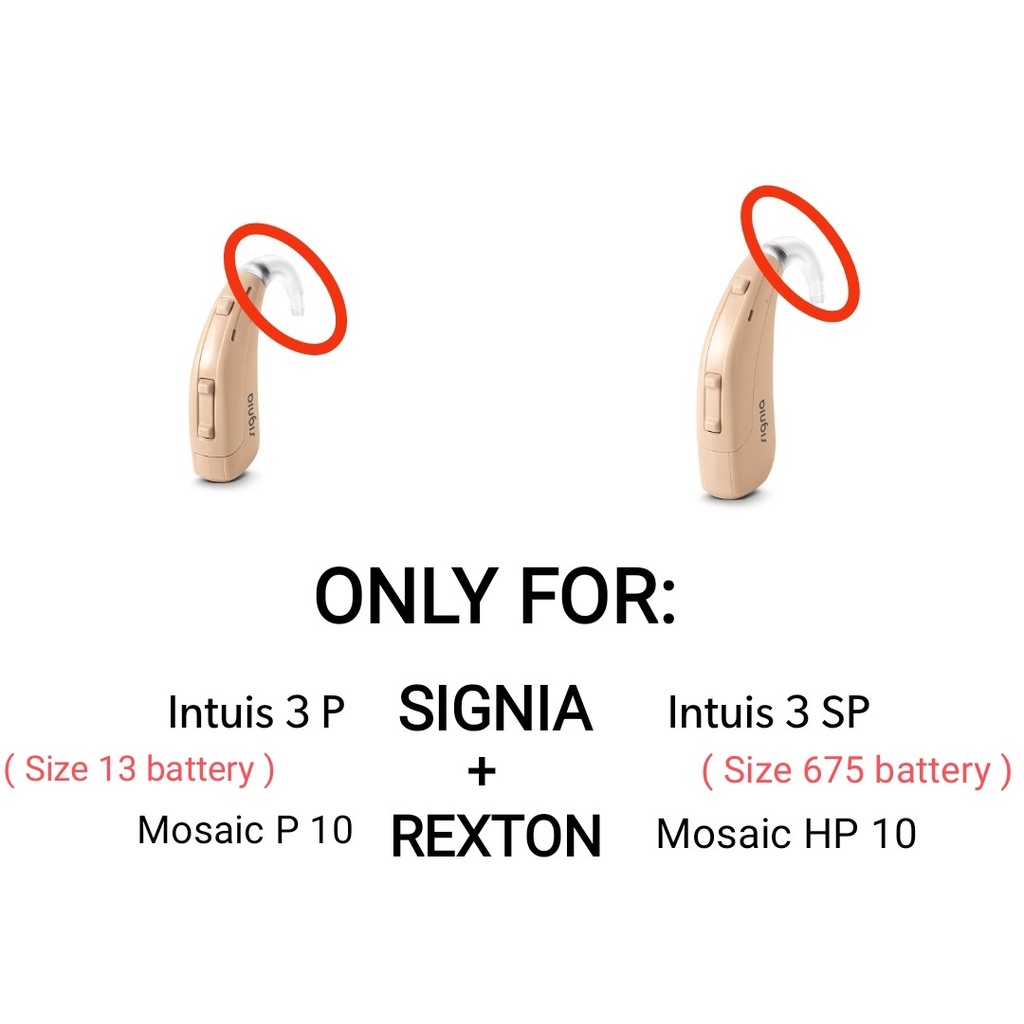 H3410, Replacement earhook for hearing aid ( Siemens/ Signia: Intuis 3P ...