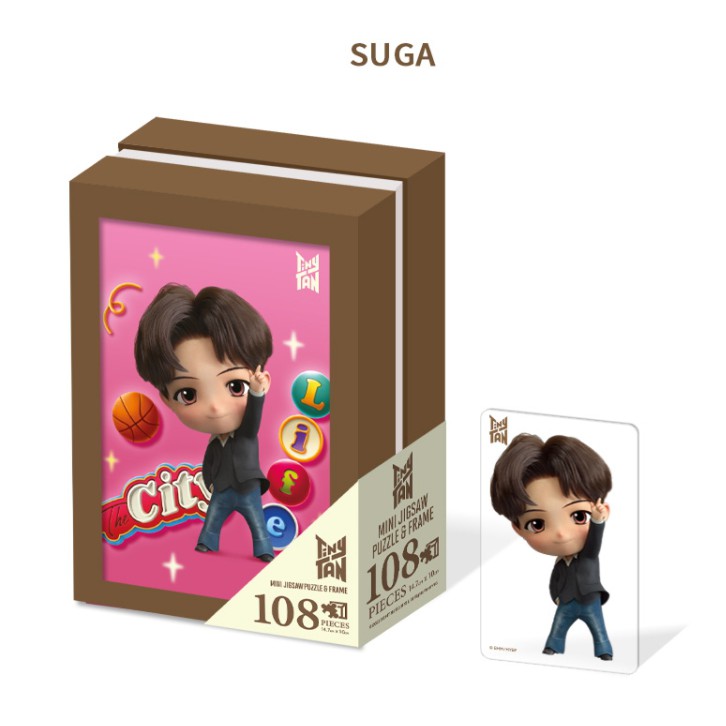 BTS TINYTAN DYNAMITE JIGSAW PUZZLE Framed box with photo card Official Authentic BANGTAN BOYS ...