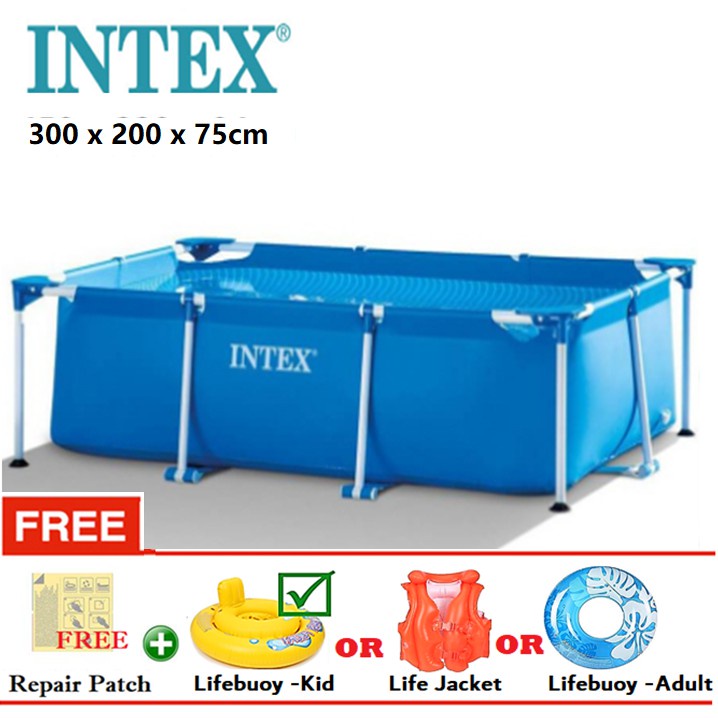 PROMOTION 28272 INTEX Inflatable Swimming Pool Steel Frame PVC Basin ...