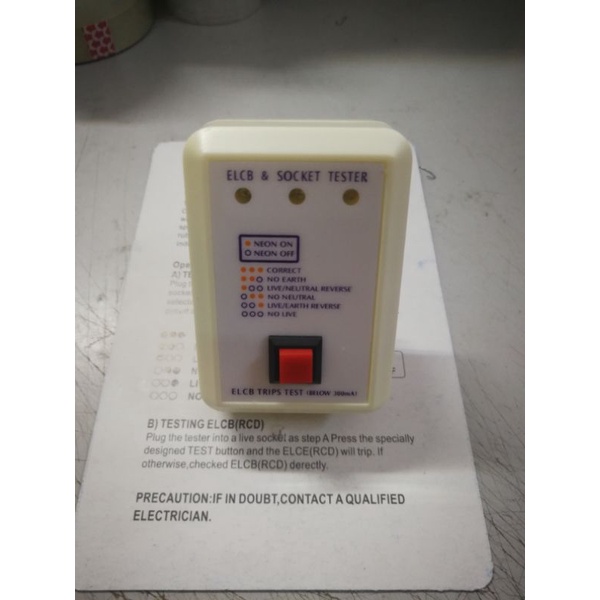 CLEAR STOCK ELCB & SOCKET TESTER ~~~BELOW (300mA) （150MA） | Shopee Malaysia