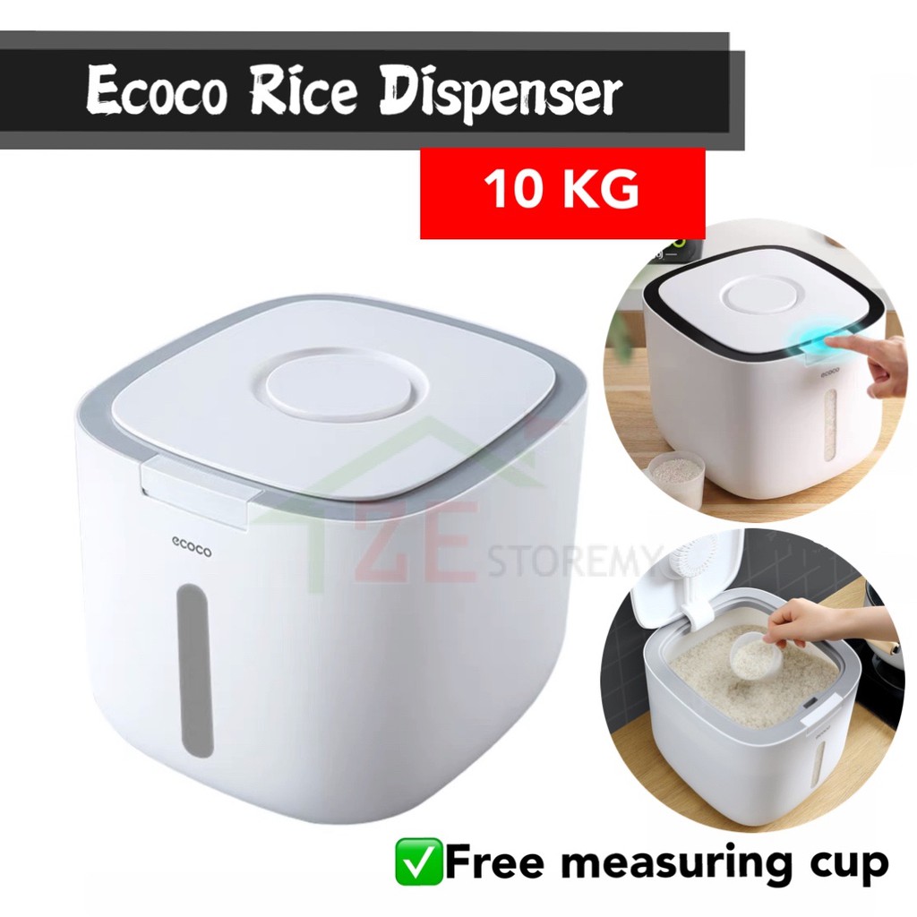 ECOCO 10KG Rice Storage Container Box Insect Moisture Proof Sealed ...