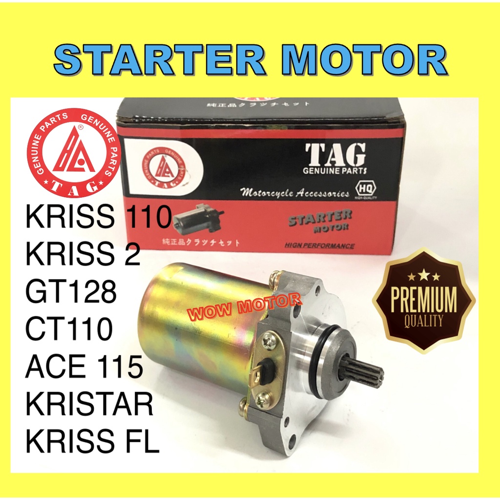 GT128 STARTER MOTOR ACE 115 STARTER MOTOR KRISS KRISS-2 CT110 KRISTAR ...