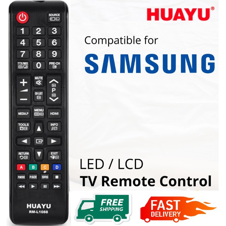 Samsung RM-L1088 universal TV remote AA59-00741A AA5900622A compatible LCD LED TV remote control ...