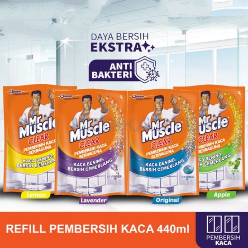 Mr Muscle Clear Glass Cleaner Refill 440ml | Shopee Malaysia