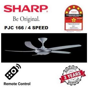 SHARP 56'' 5 BLADES 4 SPEED CEILING FAN WITH REMOTE CONTROL ( PJC166 ...