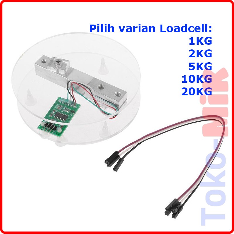 Loadcell Load Cell Kit Hx711 Acrylic Arduino Digital Scale Sensor