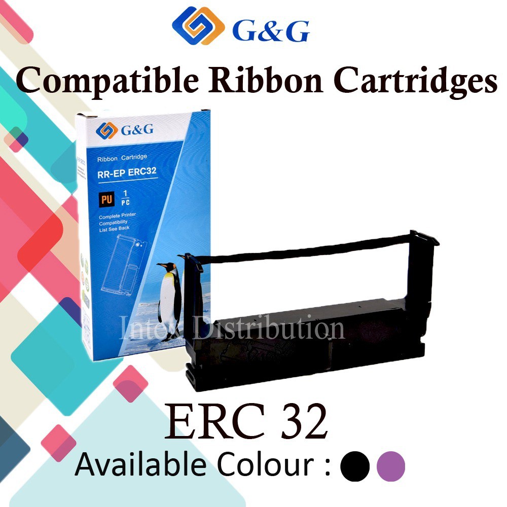 Epson ERC 32 Purple / Black Epson MT311/ M-U310/ 312M/M-V110/ M-U115 ...