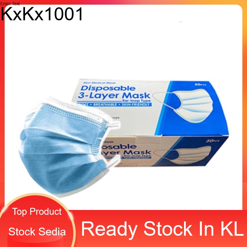 Blue Mask Mask Biru Adult 50 Pcs Face Mask (NON MEDICAL Mask) 3PLY ...
