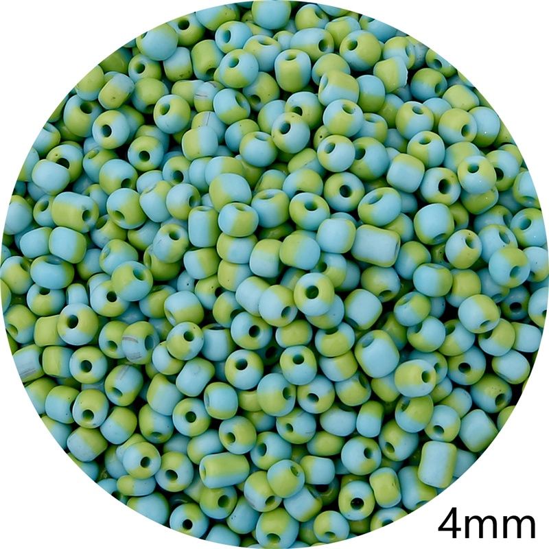 (Ready Stock) 240 pcs 4mm Dual Colour Green Blue Czech Beads Bead ...