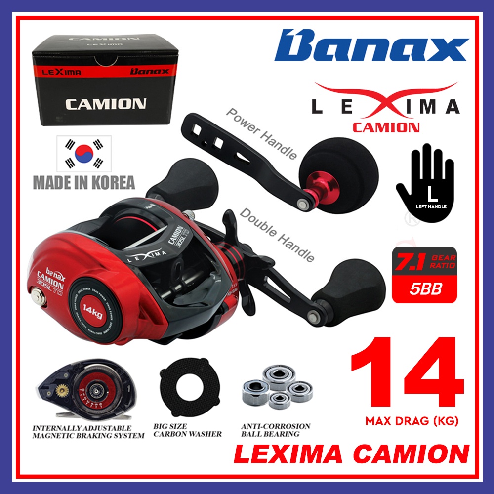 14kg Drag Power Banax Lexima Camion 305 (Left/Right) Baitcasting ...