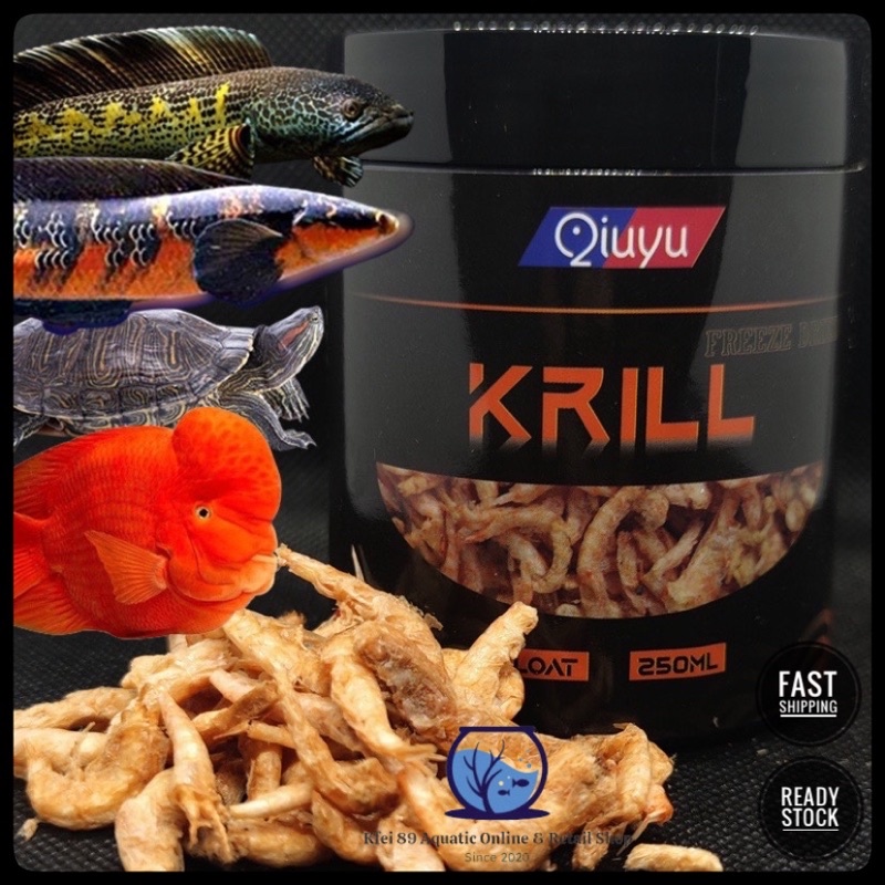 KFEI89 Qiuyu Freeze Dried Krill / Udang Kering / 南极虾 COLOUR ENHANCING ...