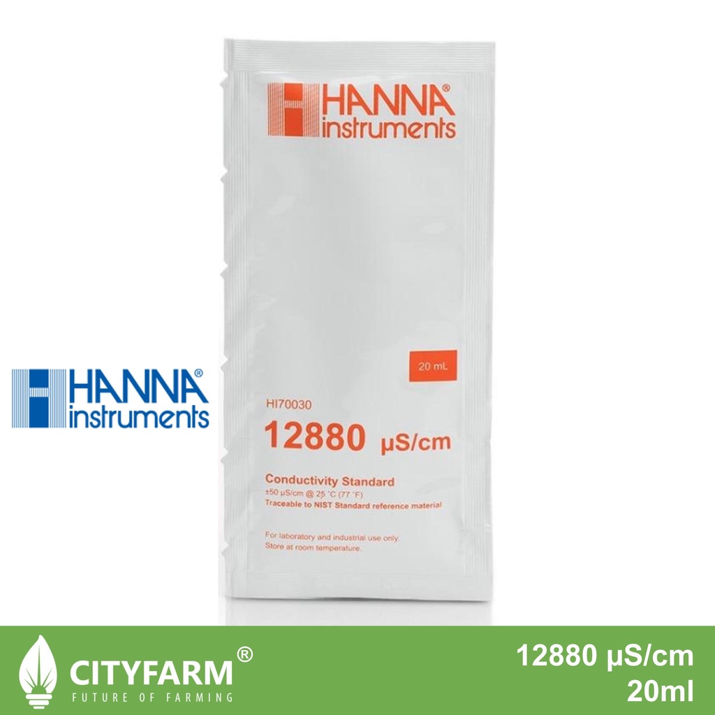 Hanna Instruments 12880 µS/cm Conductivity Standard (20 mL Sachet ...