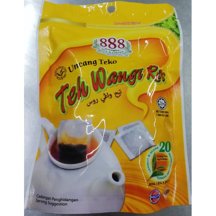 888 Teh Wangi Ros Pot Bag (2g x 20 Sachets / 2g x 40 Sachets ) | Shopee ...