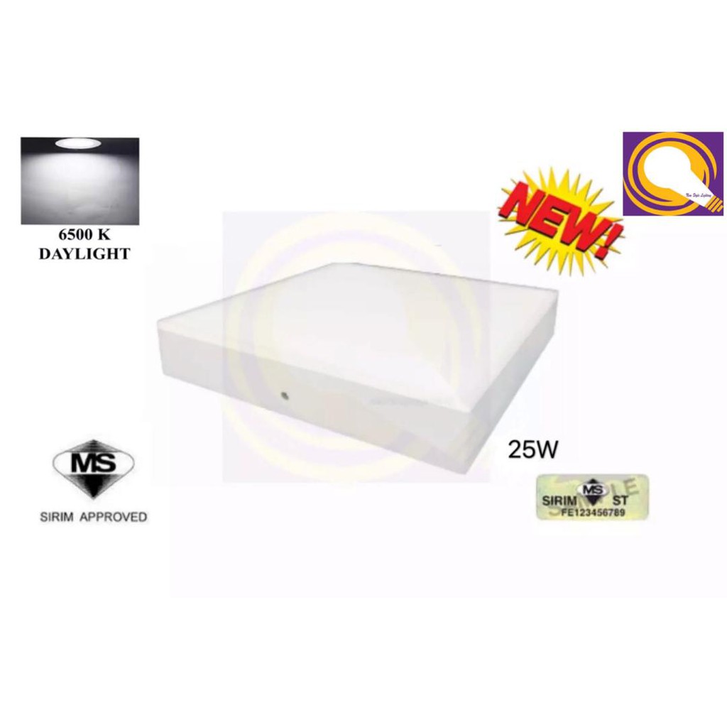 YETPlus YET 9009 7” 25W Square LED SIRIM Ceiling Lighting Surface ...
