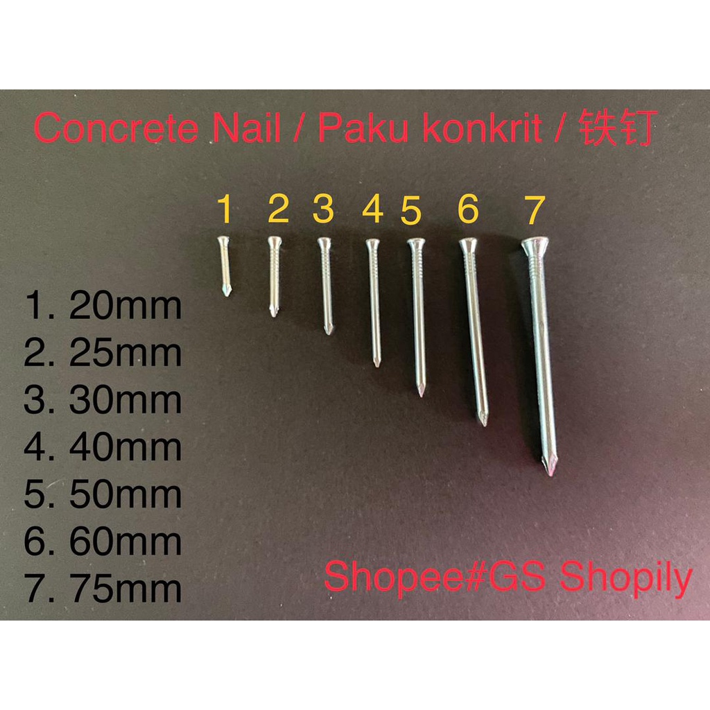 Concrete Nail#Wall Nail#Paku Simen#Paku Dinding#Paku Batu#墙钉#铁钉 ...