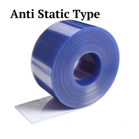 Anti Static PVC Curtain Clear Blue 2MM Thick x 200MM x 50Meter | Shopee ...