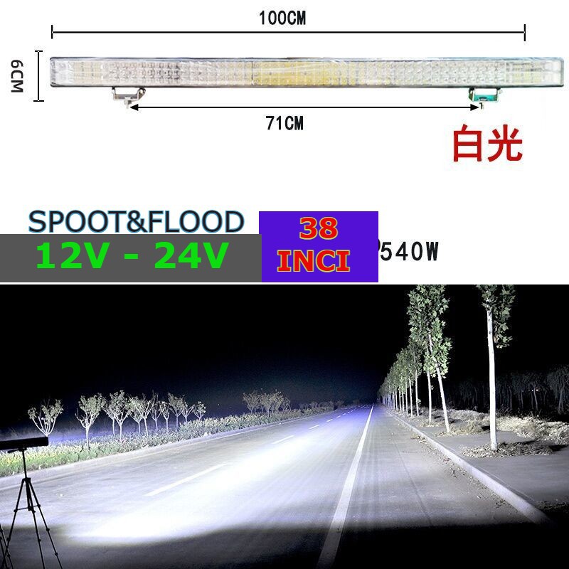 19 25 Inci LED Spot & Flood Putih 3Row Light Bar Super Brighter White Spotlight led 12v24v led ...