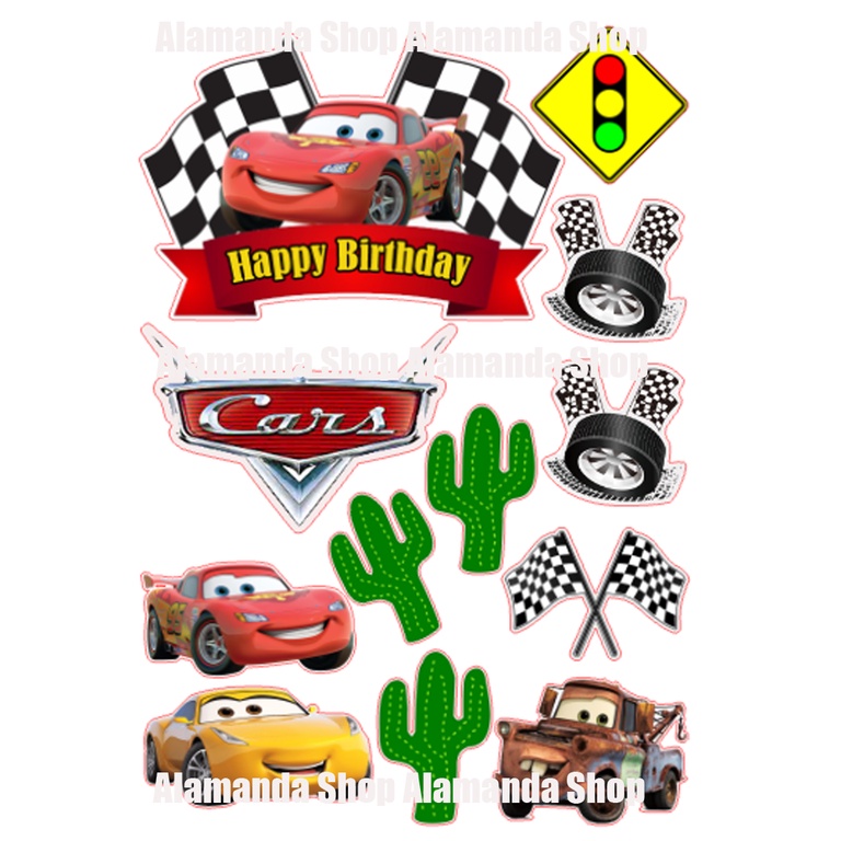 CARS CARTOON TOPPER CAKE 01 | Shopee Malaysia