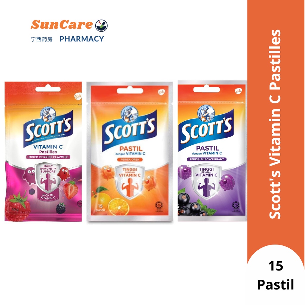 Suncare Pharmacy Scott's Vitamin C Pastilles Ziplock Pack | Shopee Malaysia