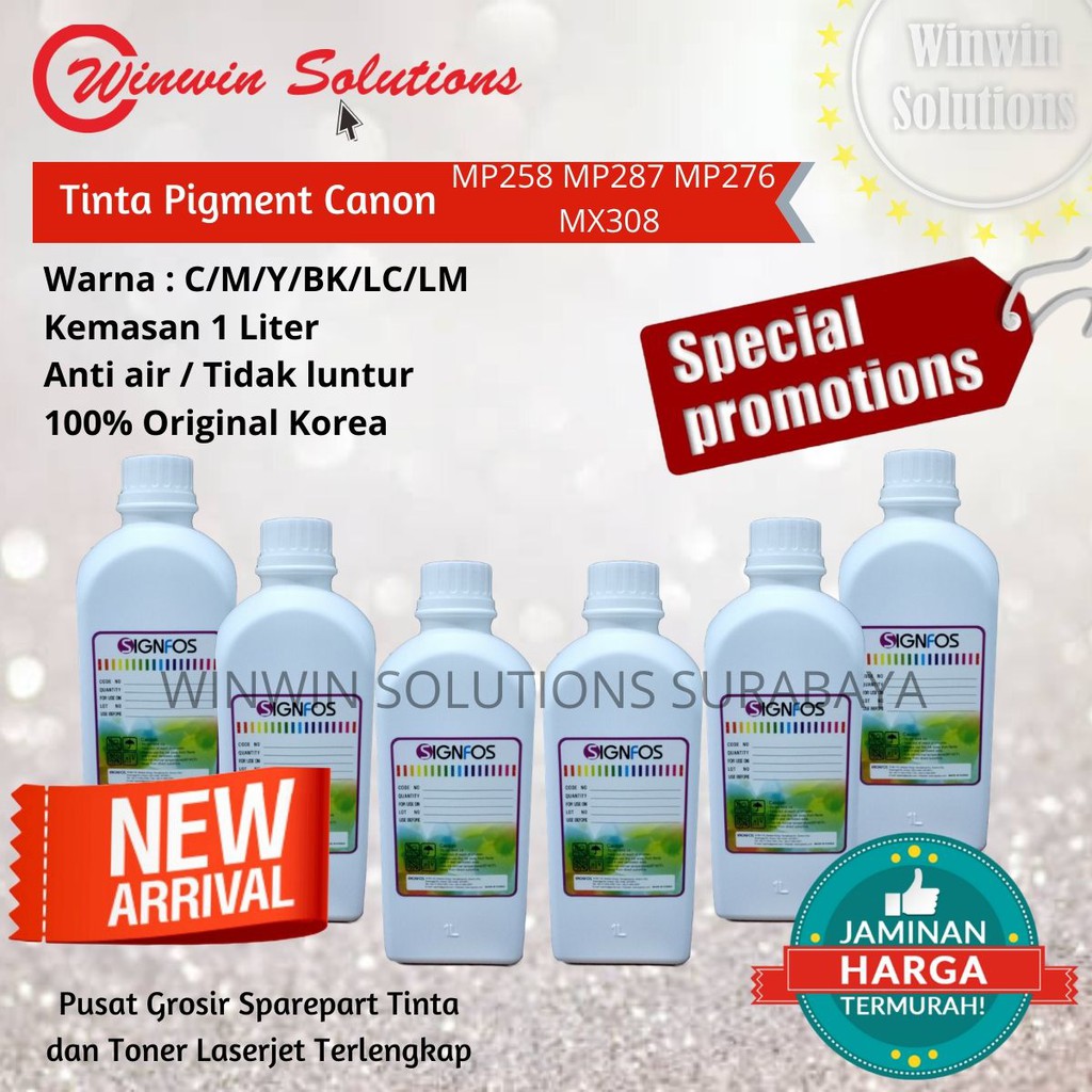 Canon Pixma MP258 MP287 MP276 MX308 1 Liter Pigment Ink | Shopee Malaysia