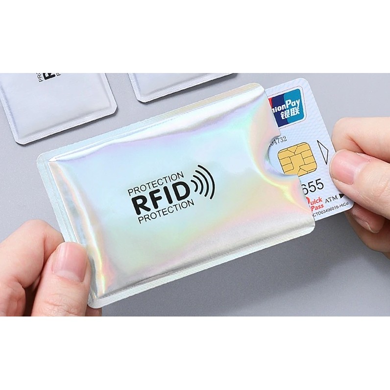 Anti-Theft Premium Aluminium RFID Blocking Protective Bank Card Sleeve ...