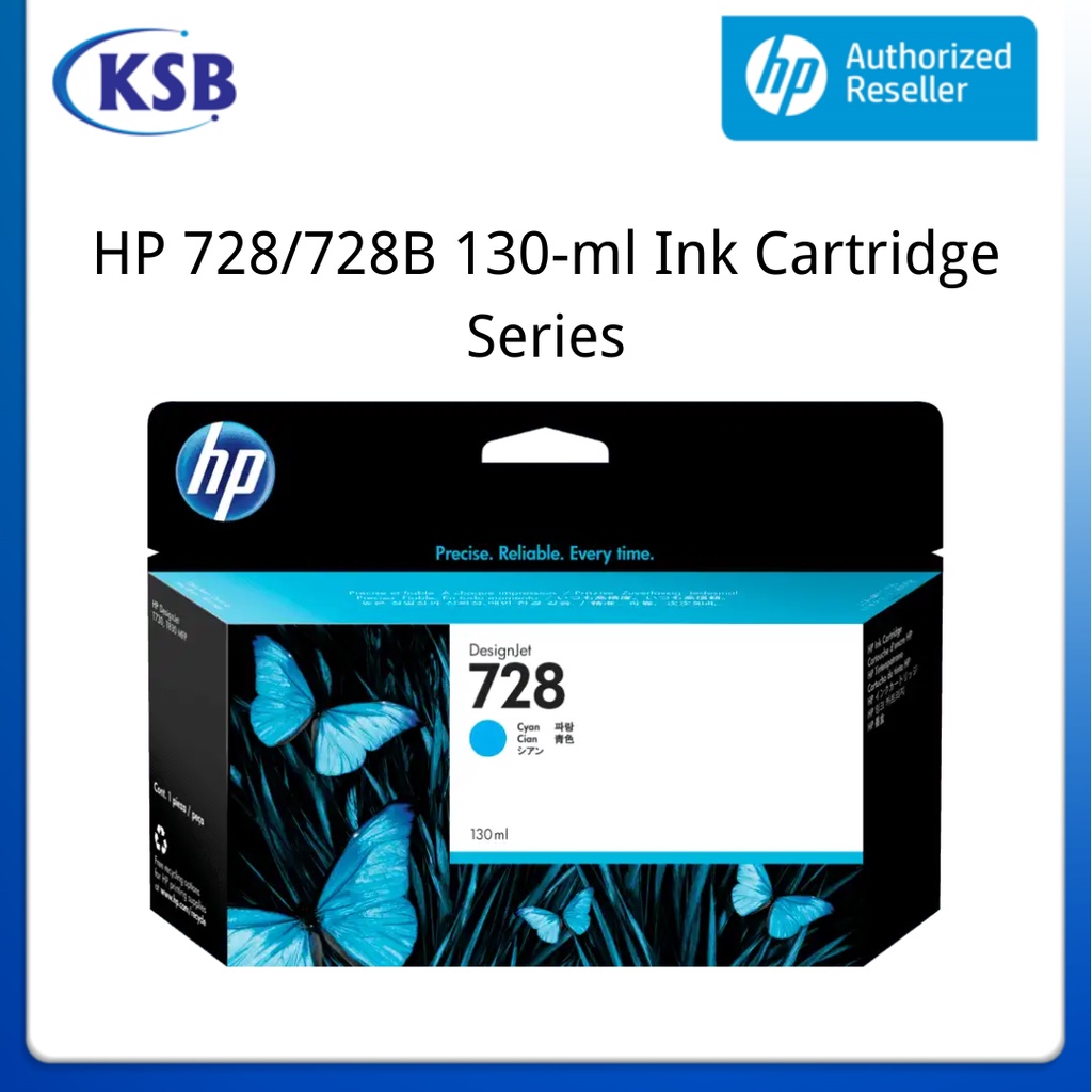 HP 728/728B 130-ml Ink Cartridge Series ( F9J65A | F9J66A | F9J67A ...