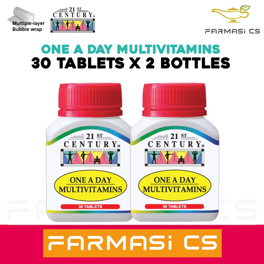 21st Century One A Day Multivitamin 30 Tablets x 2 Bottles (TWIN) EXP ...