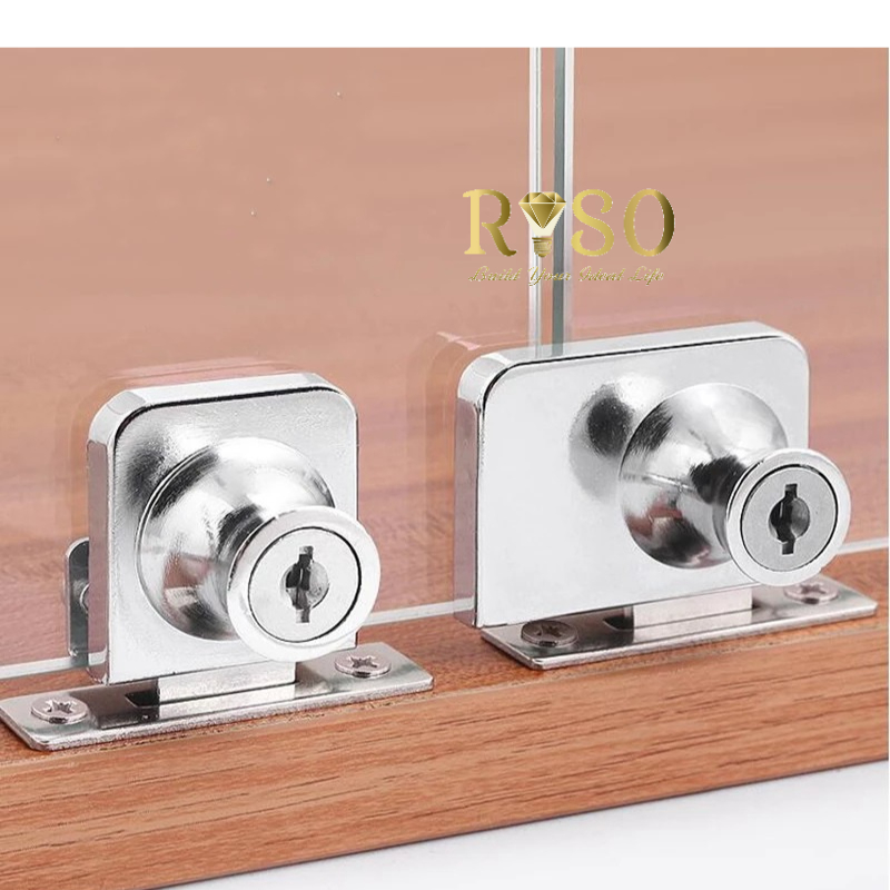 Single Or Double Glass Lock Display Showcase Cabinet Door Zinc Alloy ...