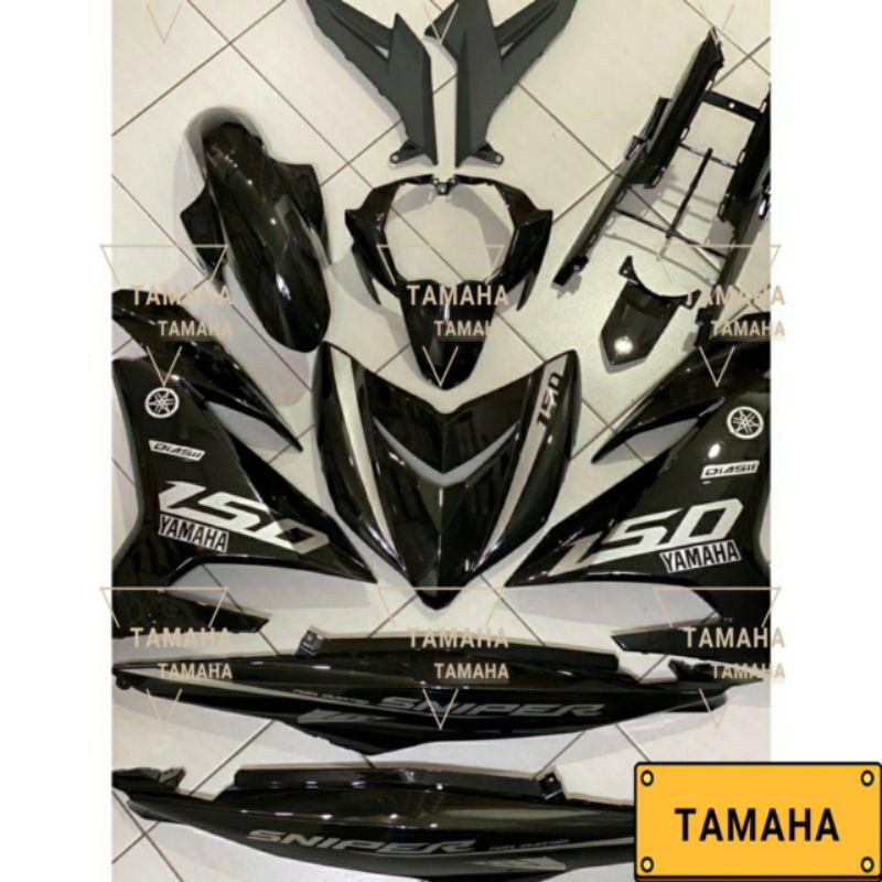 YAMAHA Y15 Y15zr V1 V2 Black Silver Sniper Gp Hitam Cover set Free ...