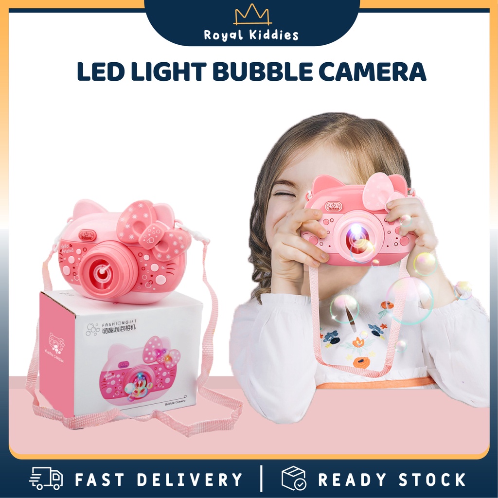 Automatic Hello Kitty Music with LED Light Bubble Camera Toy Battery Operated Outdoor Mesin Buih ...