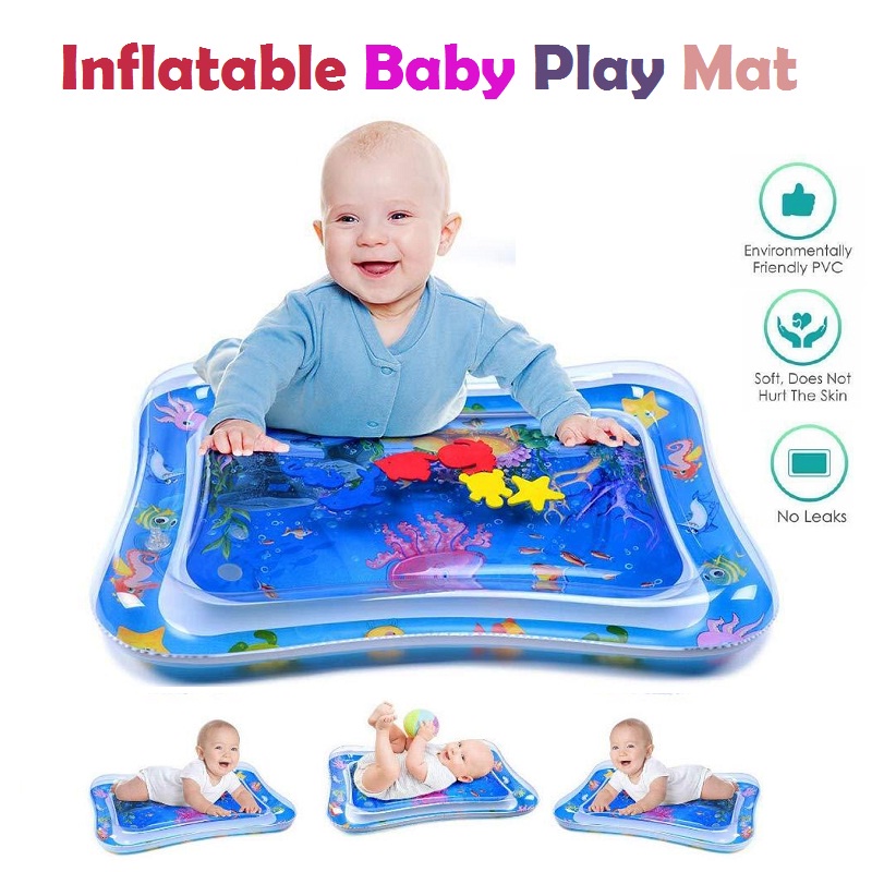 Baby Inflatable Tummy Time Mat / Premium Baby Water Play Mat/ Sea world ...