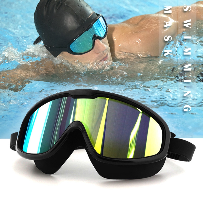 One-piece Swimming Mask Whole Shaped Lens Swim Glasses Anti-fog UV Wide ...
