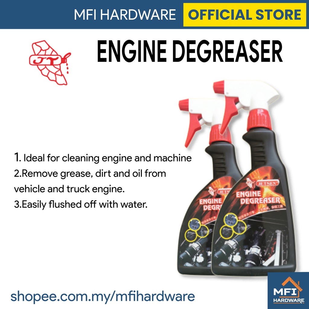 JETSEN ENGINE DEGREASER SPRAY (500ML)-PENYENTAL GRIS DAN KOTORAN ENGINE ...