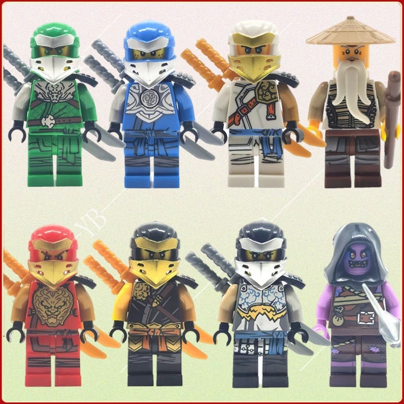 Blocks ninja figures children's educational toys nano Ninjago building ...